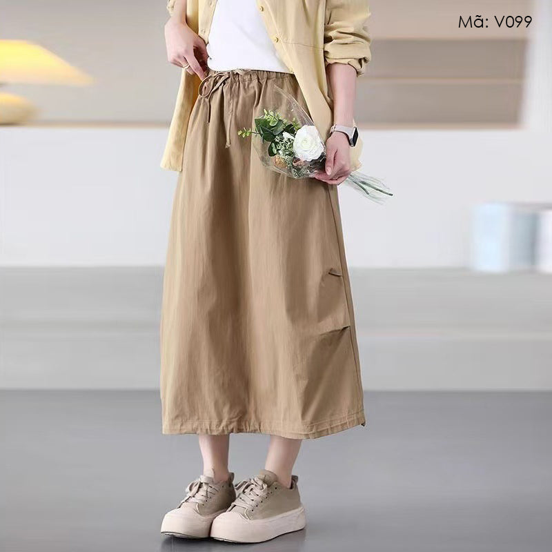Chân váy lưng thun vạt dây rút - V095 – kamaka.vn